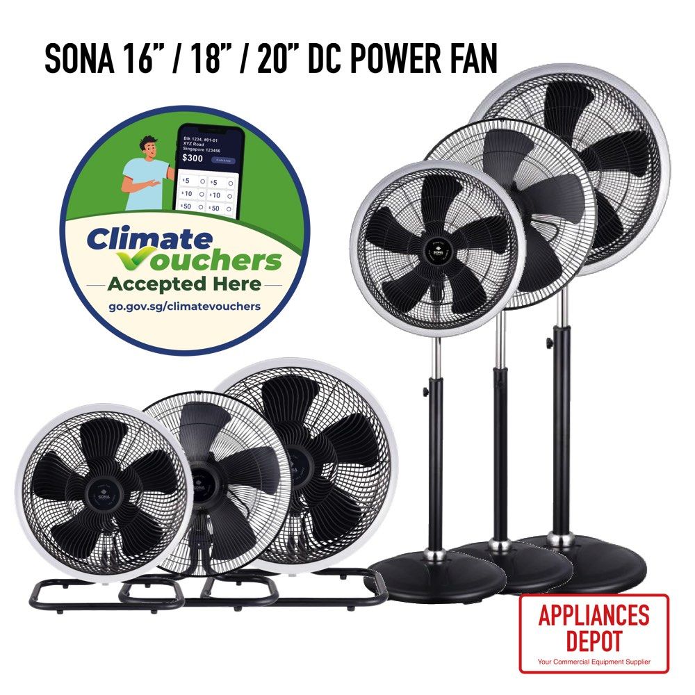 (Climate Voucher) Sona Remote DC Power Fans / Stand Fan / Floor Fan ...
