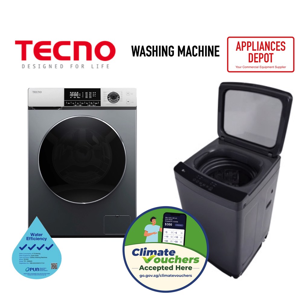 ♻️Climate Voucher♻️ Tecno Washing Machine / Front Load / Top Load ...