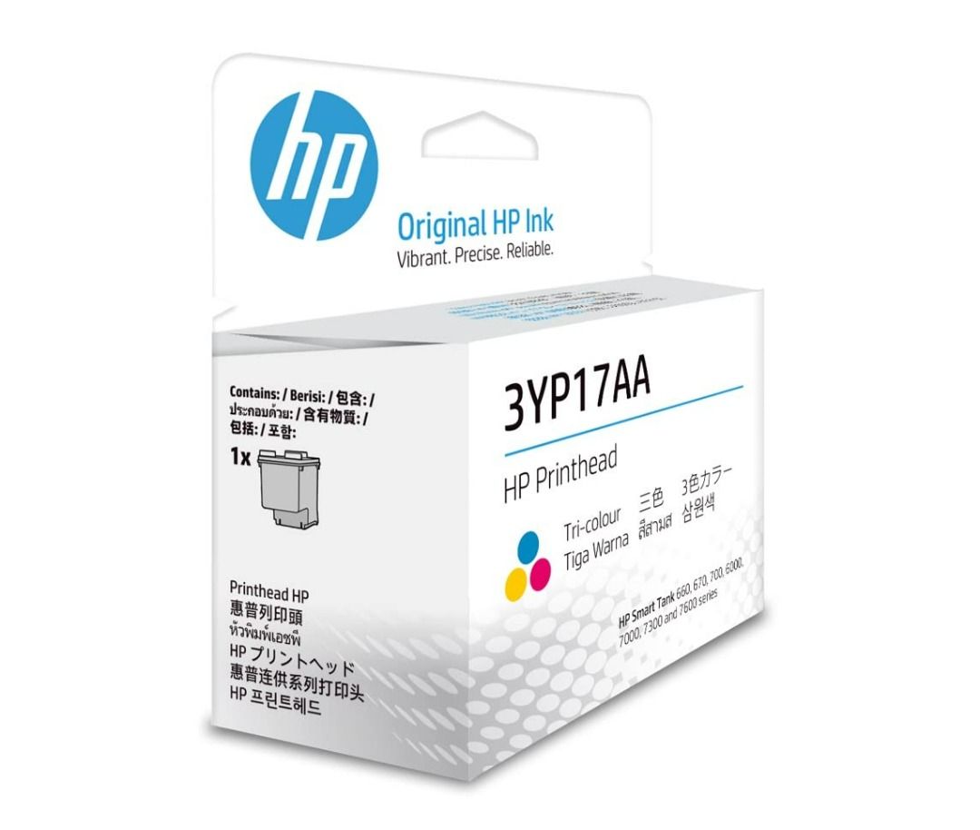 Genuine HP Printhead 3YP17AA (Tricolor) for HP Smart Tank 660/670/700 ...