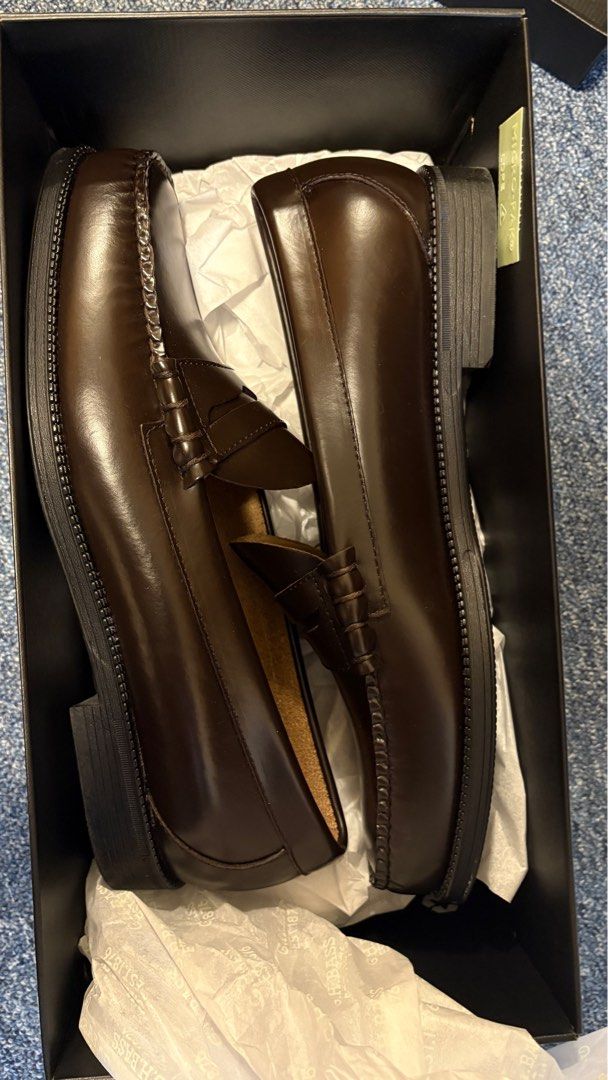 GH BASS Weejuns Larson Penny Loafers - Chocolate Leather, Men's Fashion ...