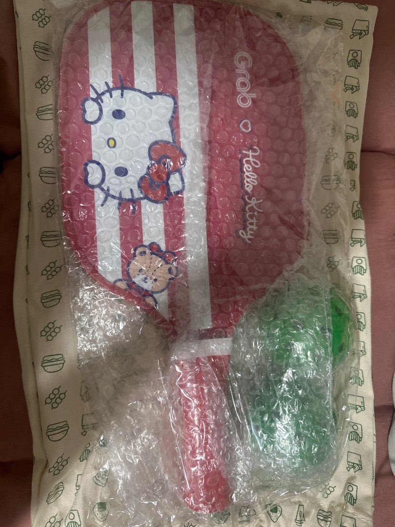 Grab x Hello Kitty Pickleball Racquet and Ball set, Sports Equipment ...