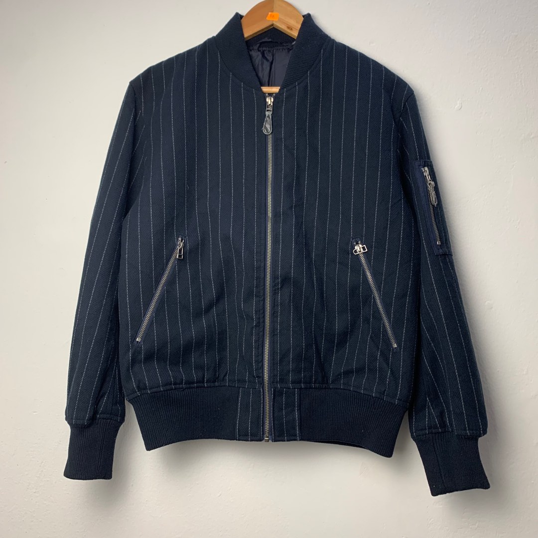 GU Bomber Jacket Stipes, Men's Fashion, Coats, Jackets and Outerwear on ...