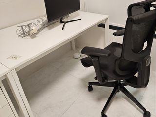 IKEA LINNMON 2 meter Study/ Gaming Table+ 5 ADILS legs, Furniture ...