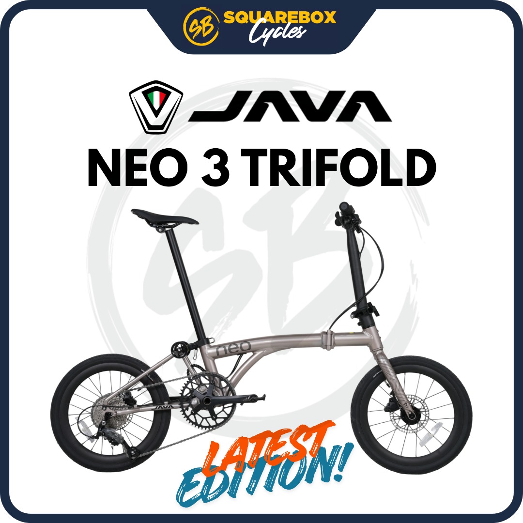 JAVA Neo 3 Folding Bike 9-Speed Shimano Sora, Full Aluminum Trifold ...