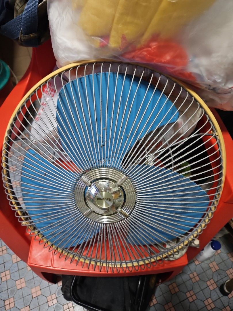 (National Brand ) Vintage Electric Fan - Blue Blades, Furniture & Home ...