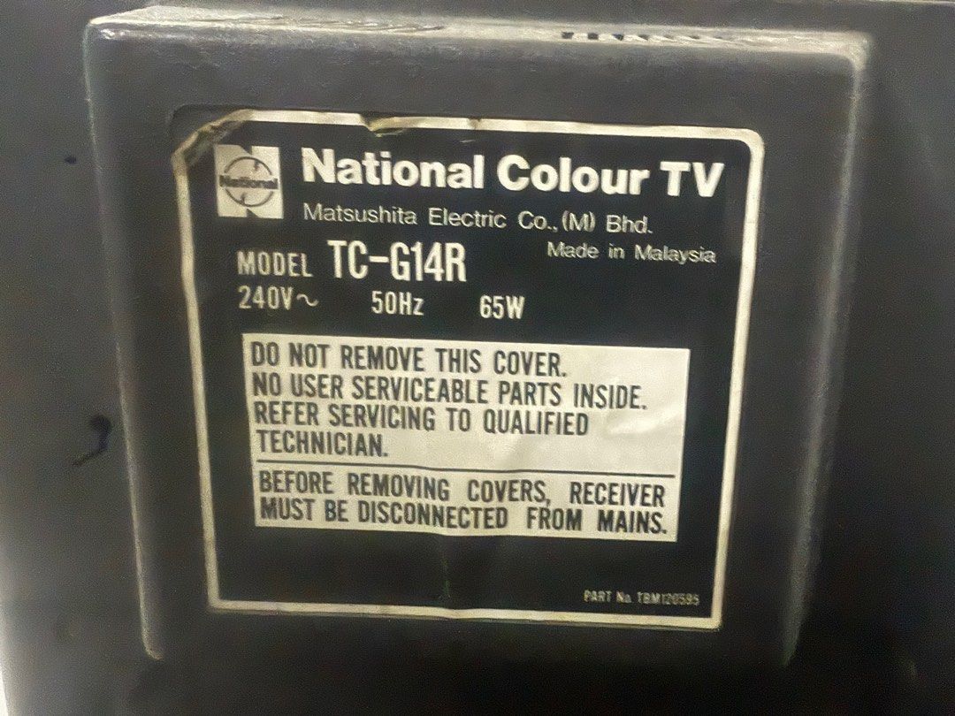 1980s National CRT TV with Remotes, TV & Home Appliances, TV ...