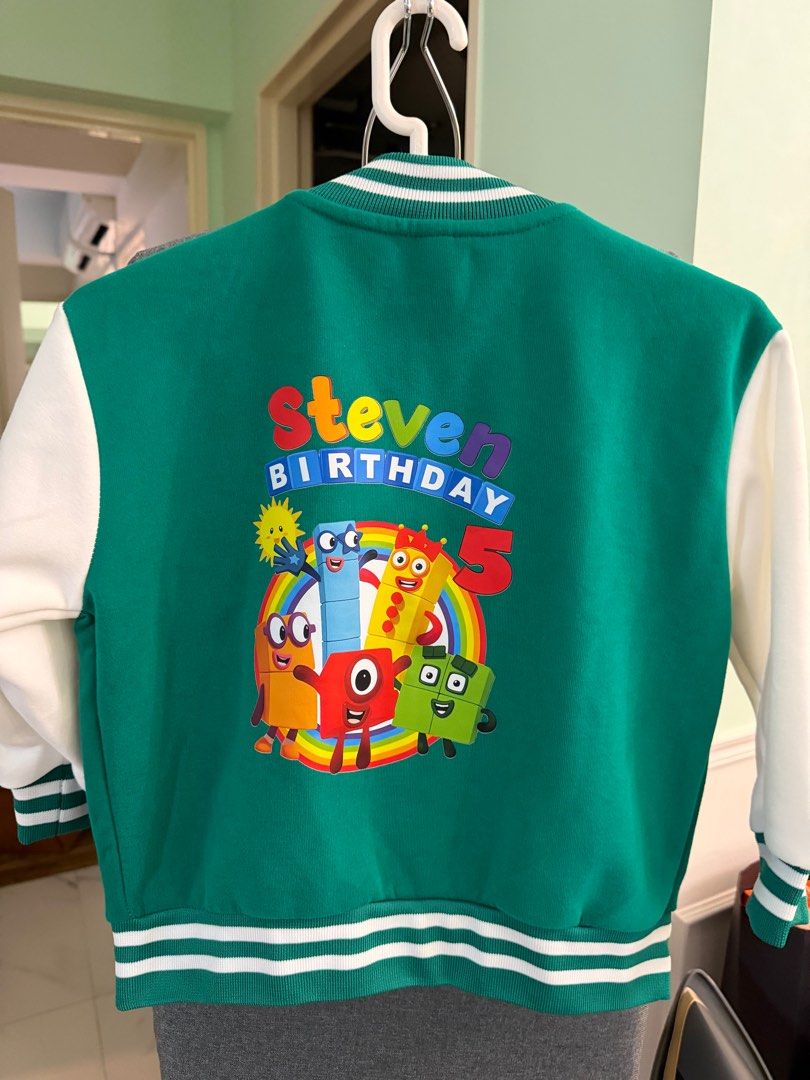 Numberblocks Baseball Jacket - Size 110, Men's Fashion, Coats, Jackets ...