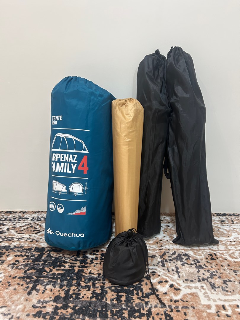 Quechua Arpenaz Family 4 Tent + Utanking Chair + Stove + Flysheet ...