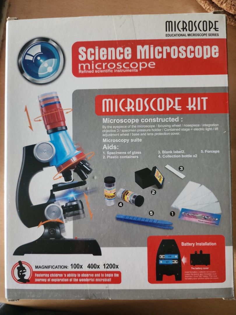 Science Microscope Educational Microscope Kit, Hobbies & Toys, Toys ...