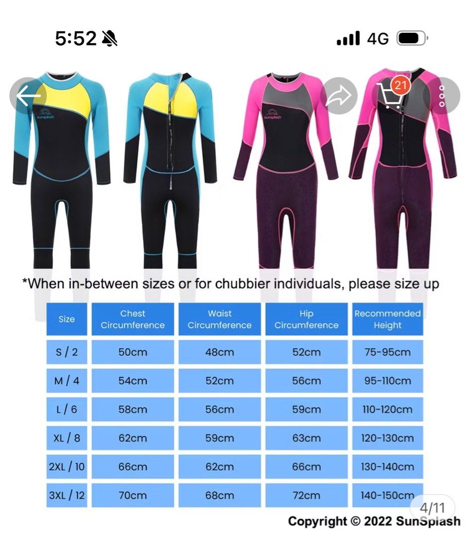 SunSplash Kids Swimming Suit - 3XL, Babies & Kids, Babies & Kids ...