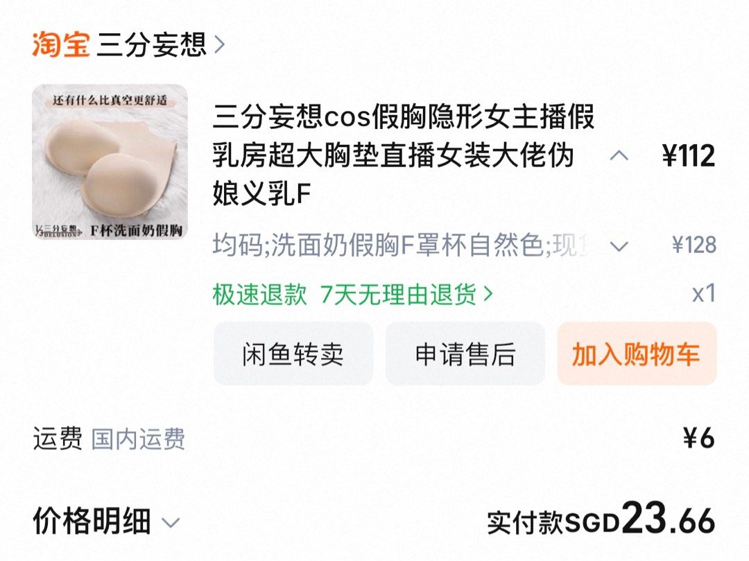 1/3 Delusion Fake Boob, Hobbies & Toys, Toys & Games on Carousell