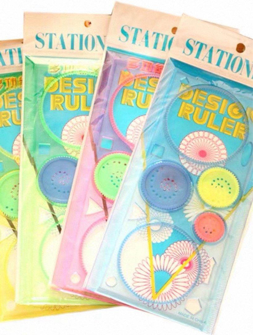 15 pcs Design Ruler - Spirograph Art Set, Hobbies & Toys, Stationery ...