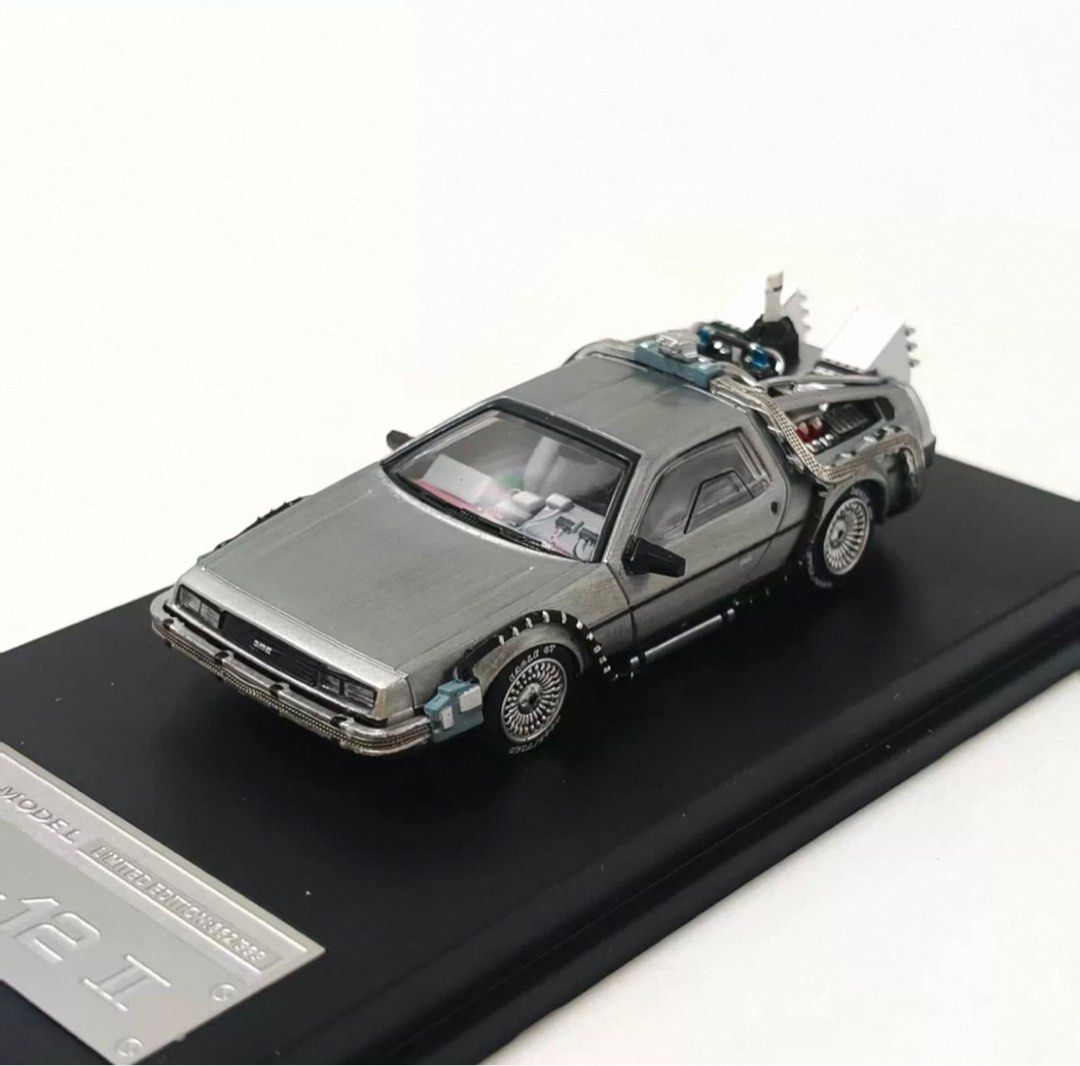 1/64 Back to the future car vehicle MJ Model DeLorean DMC-12 Diecast ...