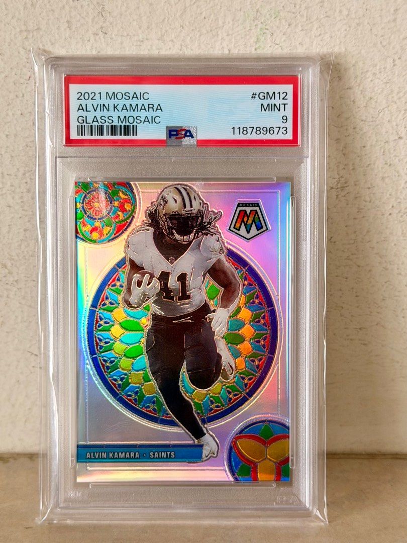 2021 Mosaic Alvin Kamara Glass Mosaic PSA 9, Hobbies & Toys, Toys ...