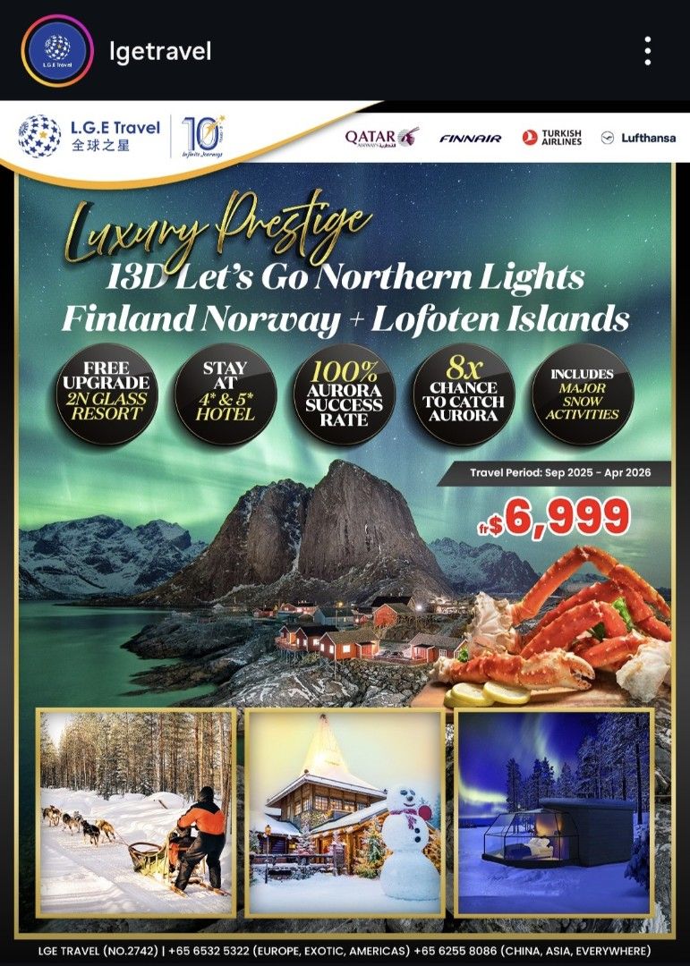 24 Feb 2026 - 13D Aurora Lapland Finland + Norway + Sweden Tour ...