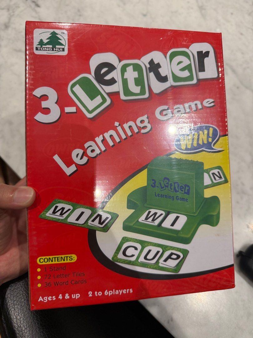 3 letters learning game, Hobbies & Toys, Toys & Games on Carousell
