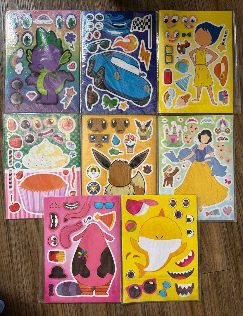 8pcs/pax Change-A-Face Sticker Sets - New Collection, Hobbies & Toys ...