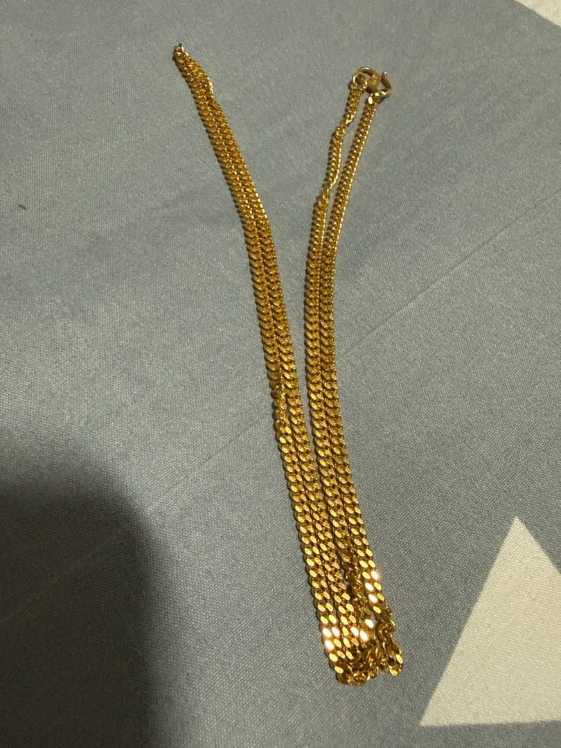 916 solid link flat necklace, Women's Fashion, Jewelry & Organisers ...