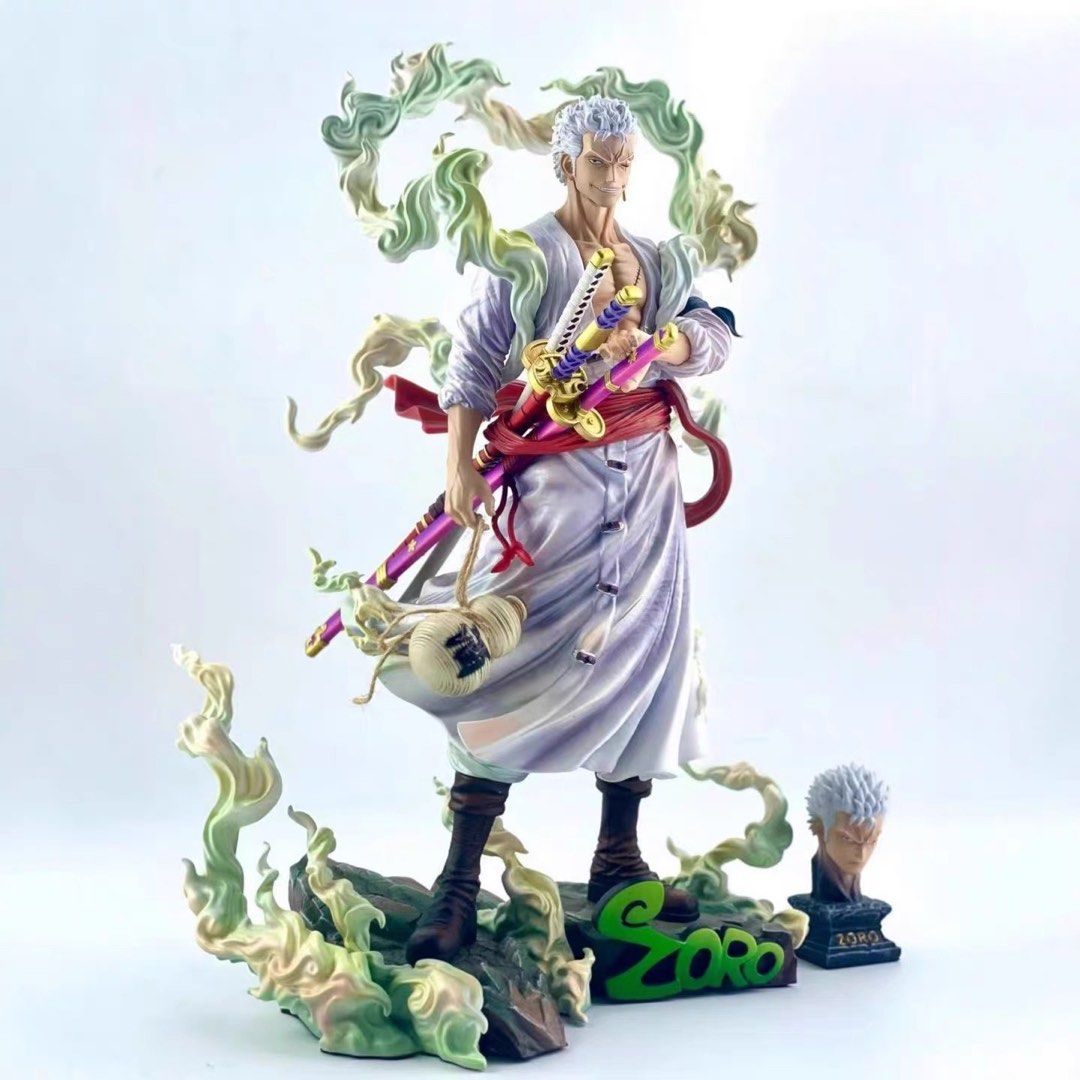 ⚔️ 28cm One Piece Zoro Nika Form GK Figure | Duo Head | Limited Edition ...