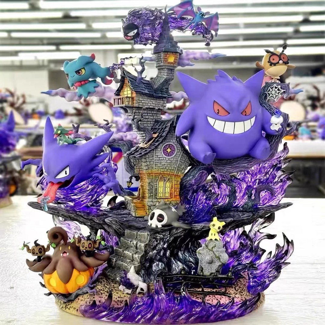 👻 32cm Pokemon Ghost-Type Gengar Evolution GK Figure | Full Family Set ...