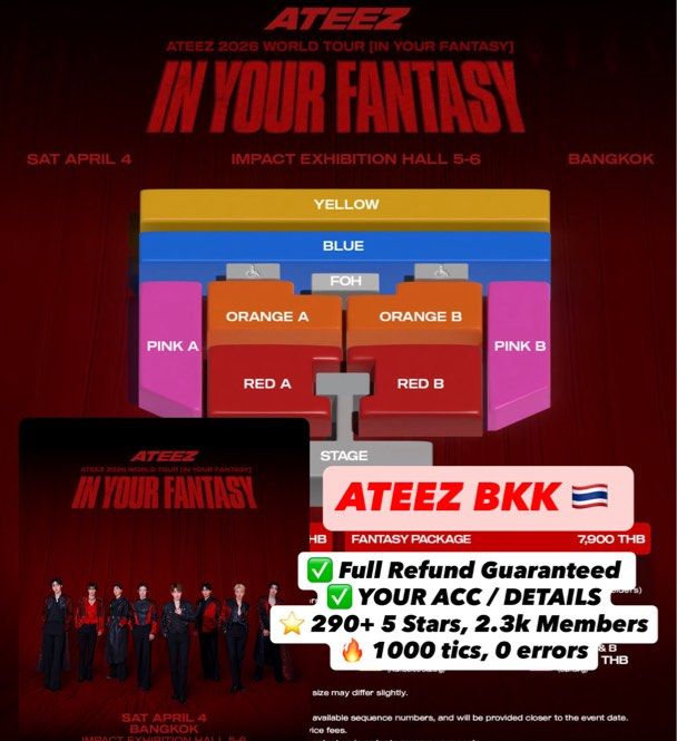 🇹🇭 ATEEZ 2026 WORLD TOUR (IN YOUR FANTASY) IN BANGKOK BKK THAILAND 🇹🇭 ...