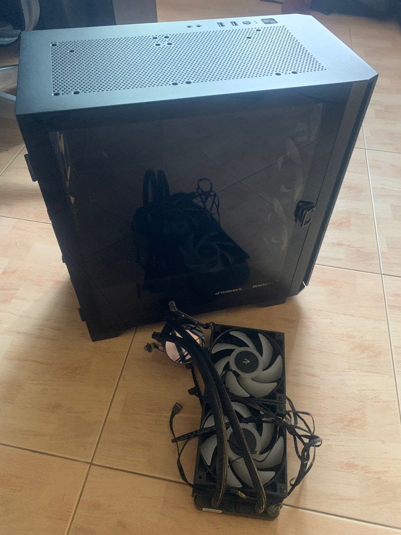Aftershock x Montech PC Case with AIO, Computers & Tech, Parts ...