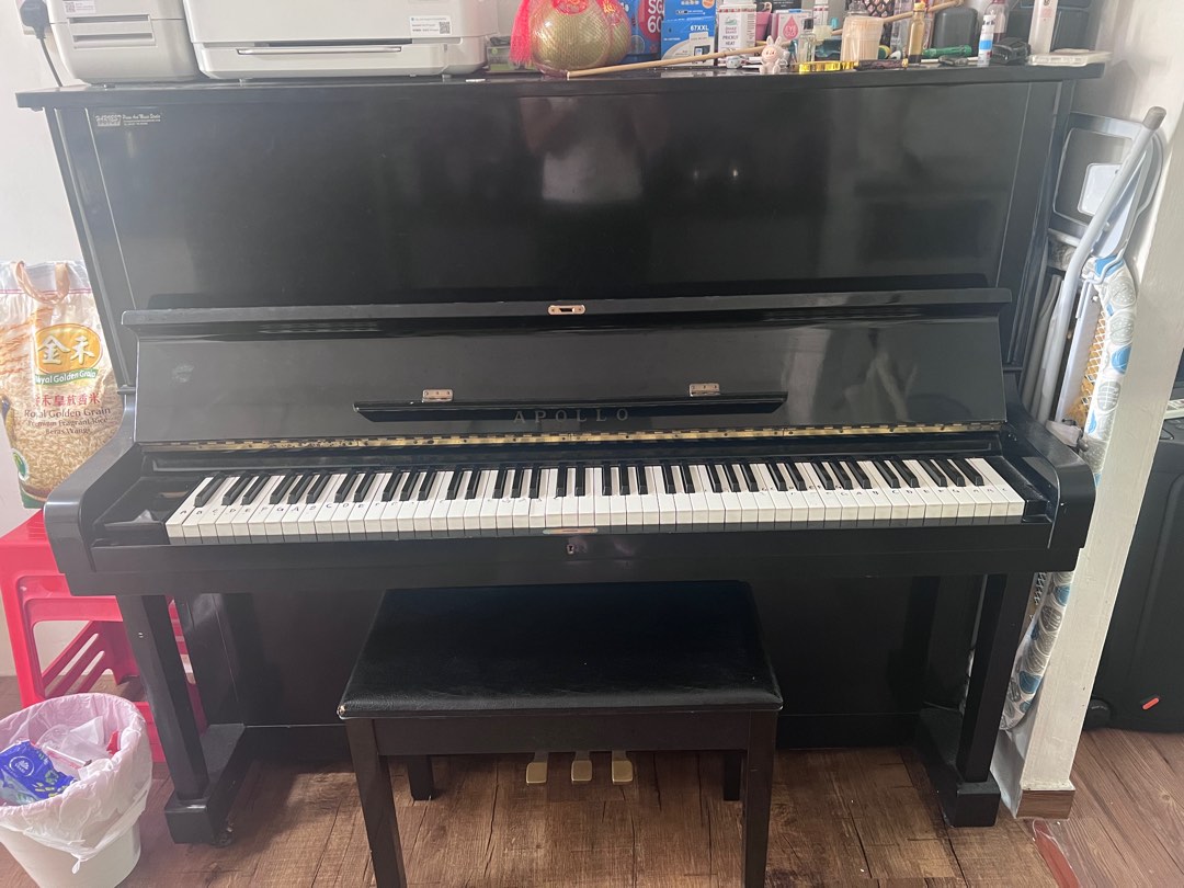 Apollo Upright Piano with Bench, Hobbies & Toys, Musical Instruments on ...