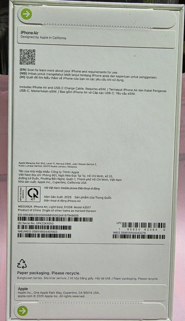 Apple iPhone Air - Brand New, Mobile Phones & Gadgets, Mobile & Gadget ...