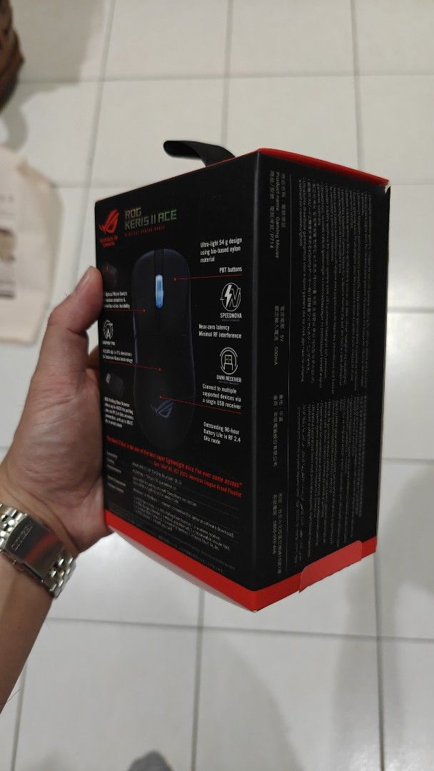 ASUS ROG Keris II Ace Wireless Gaming Mouse (Black), Computers & Tech ...