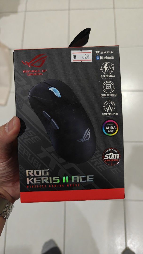 ASUS ROG Keris II Ace Wireless Gaming Mouse (Black), Computers & Tech ...