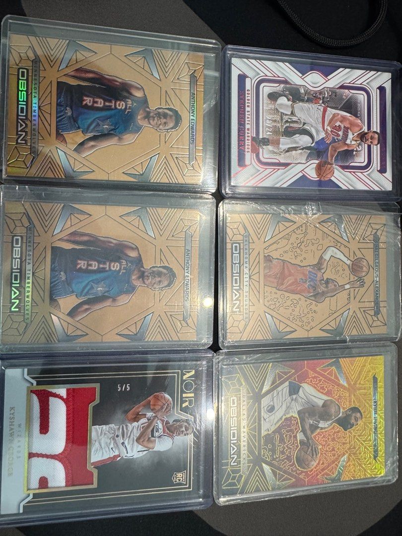 basketball cards Stephen curry Kyrie irving Anthony Edwards, Hobbies ...