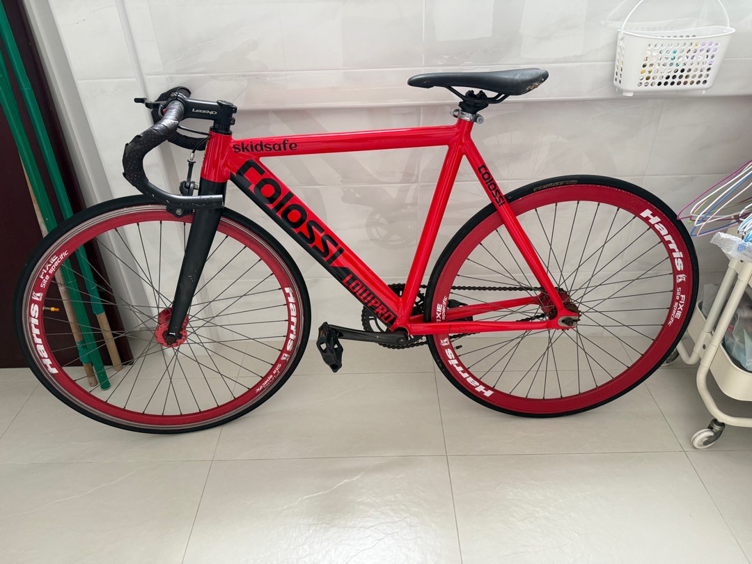 Colossi Low Pro Fixed Gear Bike - Red, Sports Equipment, Bicycles ...