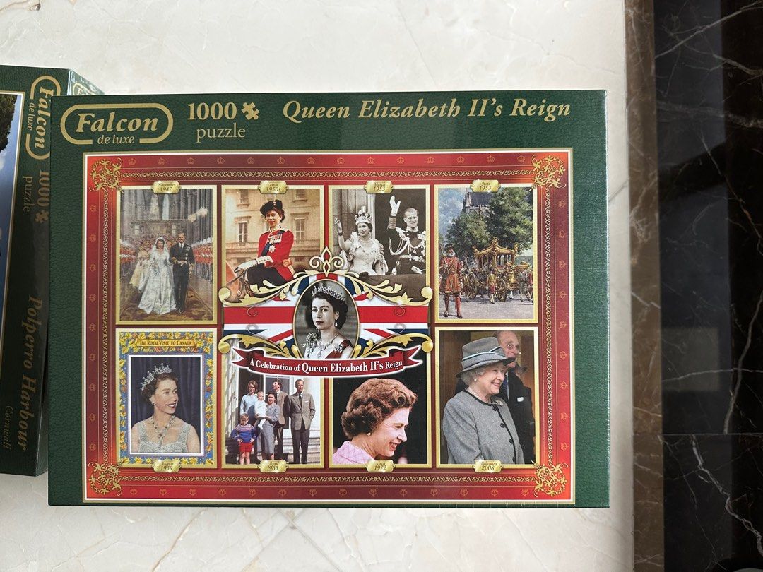 Falcon de luxe Queen Elizabeth II's Reign 1000 Piece Puzzle, Hobbies ...