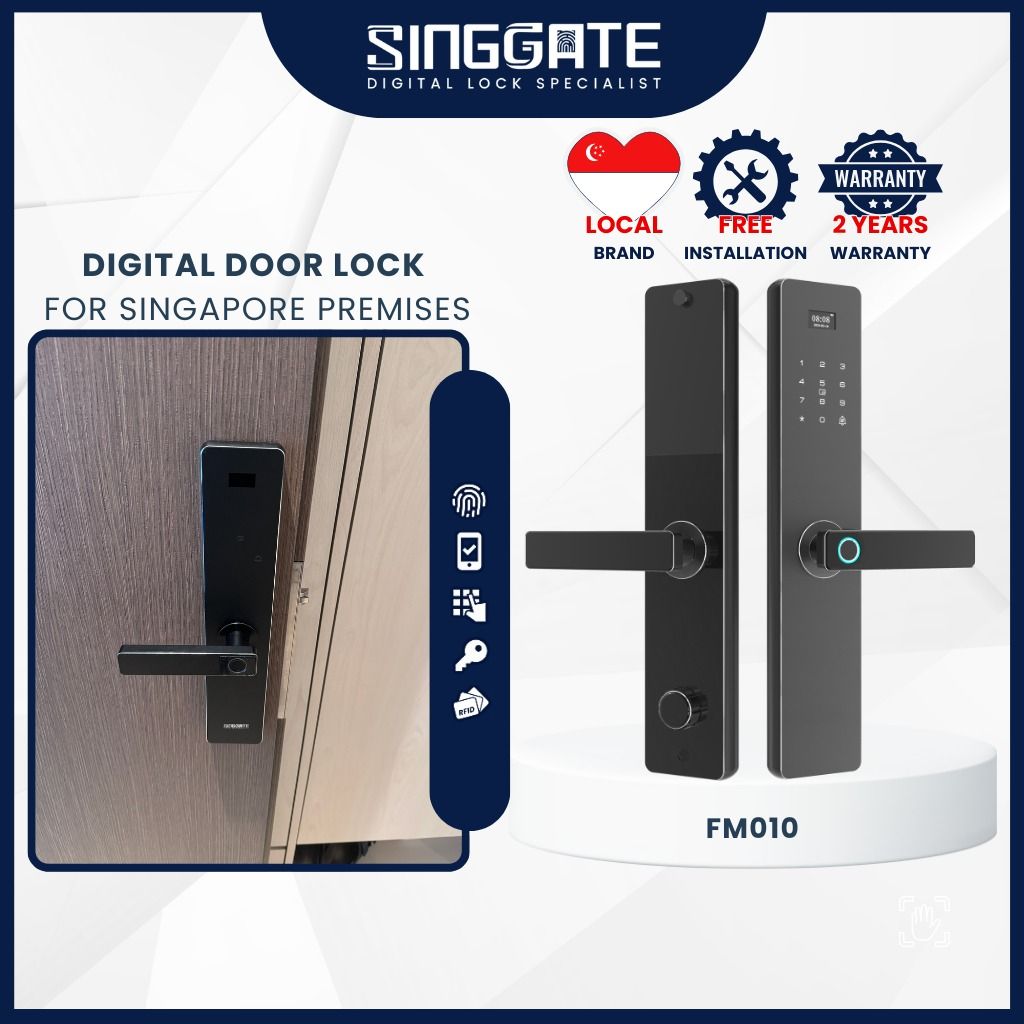FREE Installation | SINGGATE [FM010] Handle Digital Lock Affordable ...