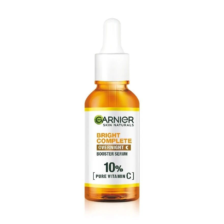 Garnier Bright Complete Overnight Serum (10% Pure Vitamin C Reduce Skin ...