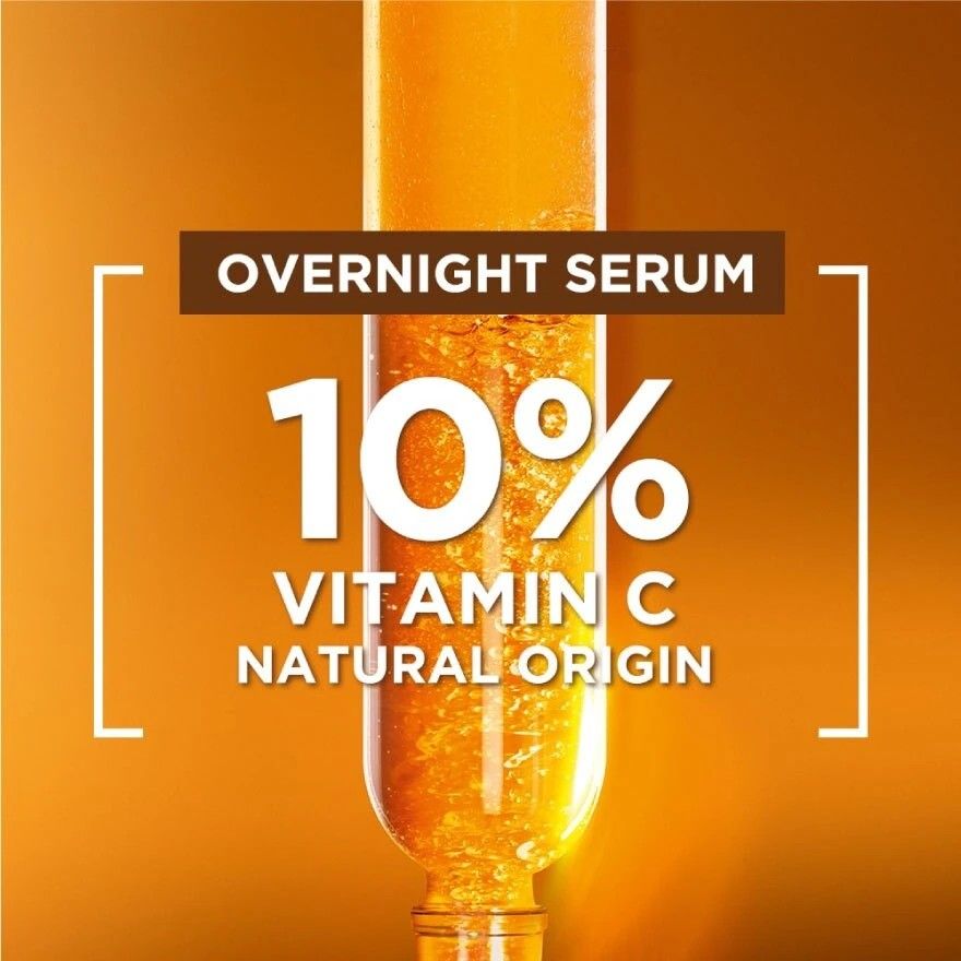 Garnier Bright Complete Overnight Serum (10% Pure Vitamin C Reduce Skin ...