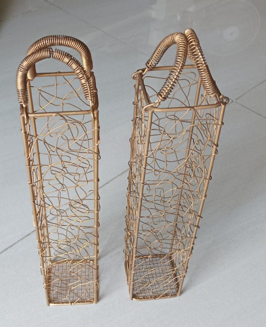 Gold Wrought Iron Mesh Wire Holder ~ $ 15 (One Piece) ~ $ 25 (Two Piece ...