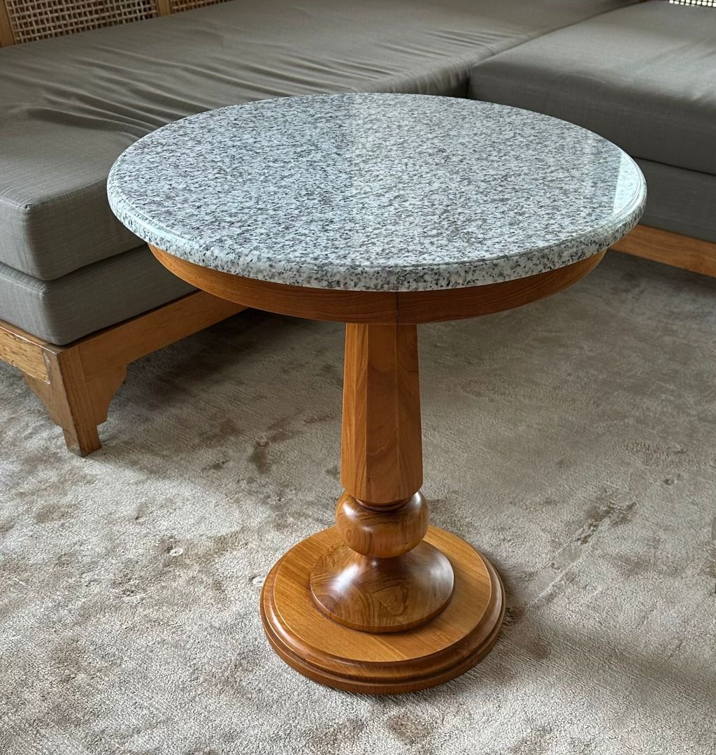 Granite Top Side Table, Furniture & Home Living, Furniture, Tables ...