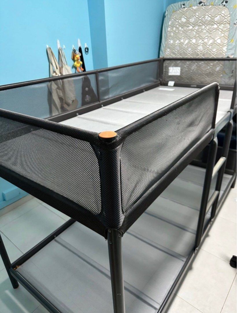IKEA TUFFING Bunk Bed Frame - Dark Grey, Furniture & Home Living ...