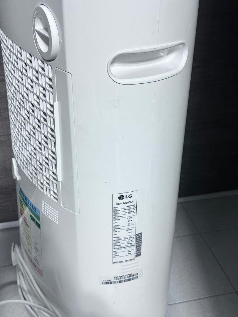 LG 31L Inverter Ion Sterilization Smart Dehumidifier MD19GQGA1, 家庭電器 ...