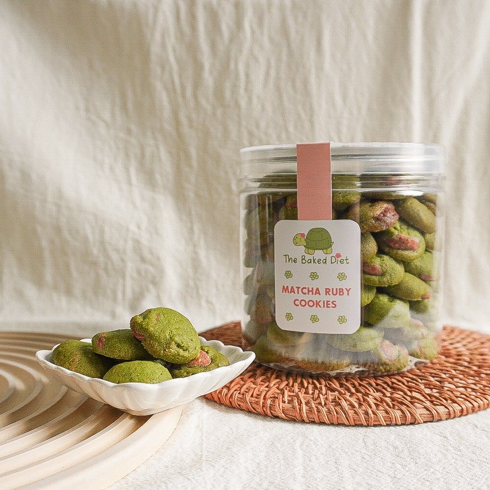 Matcha Ruby Cookies, Food & Drinks, Homemade Bakes on Carousell