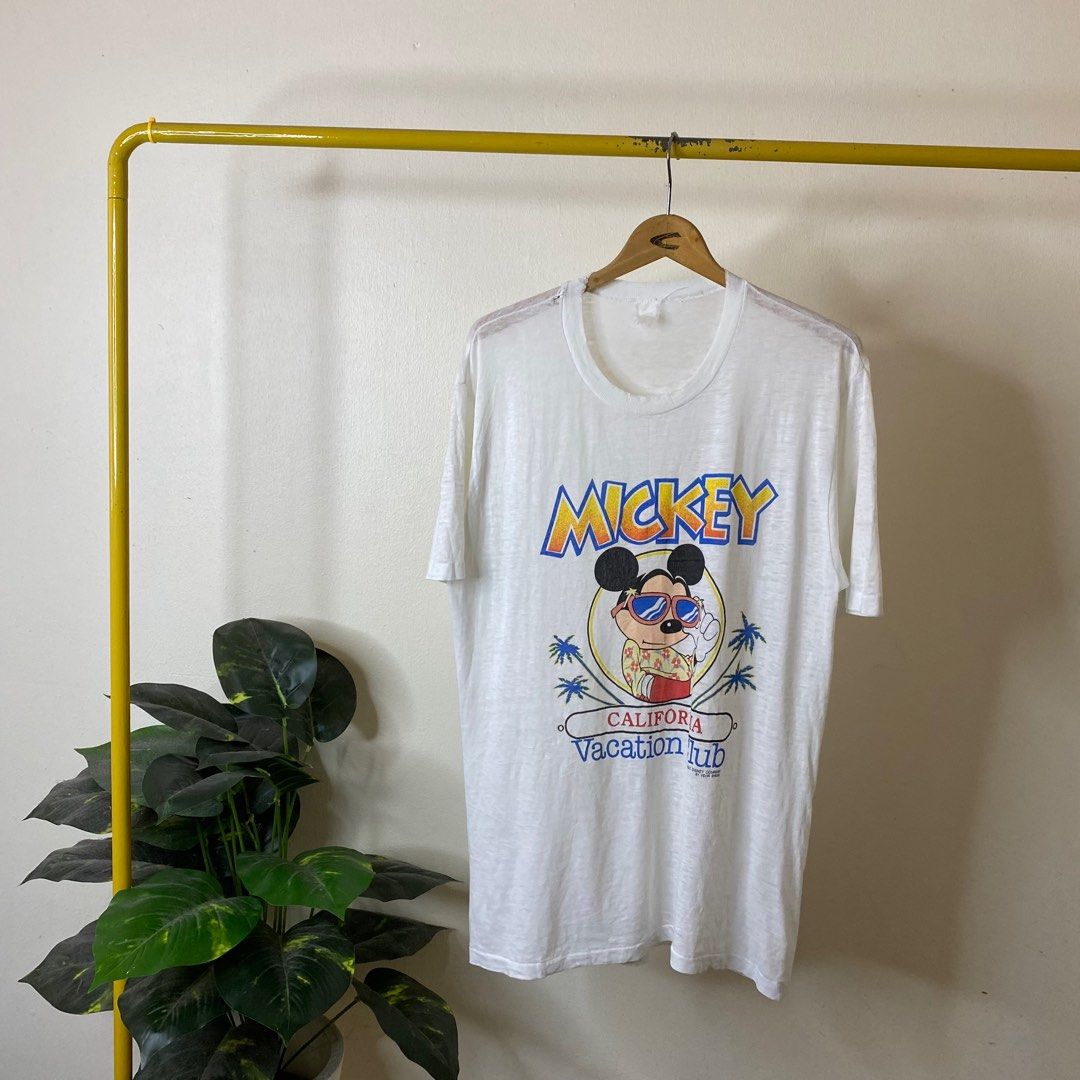 Vintage 70s Disney Mickey Mouse Velva Sheen Paper Thin T Shirt Made in ...