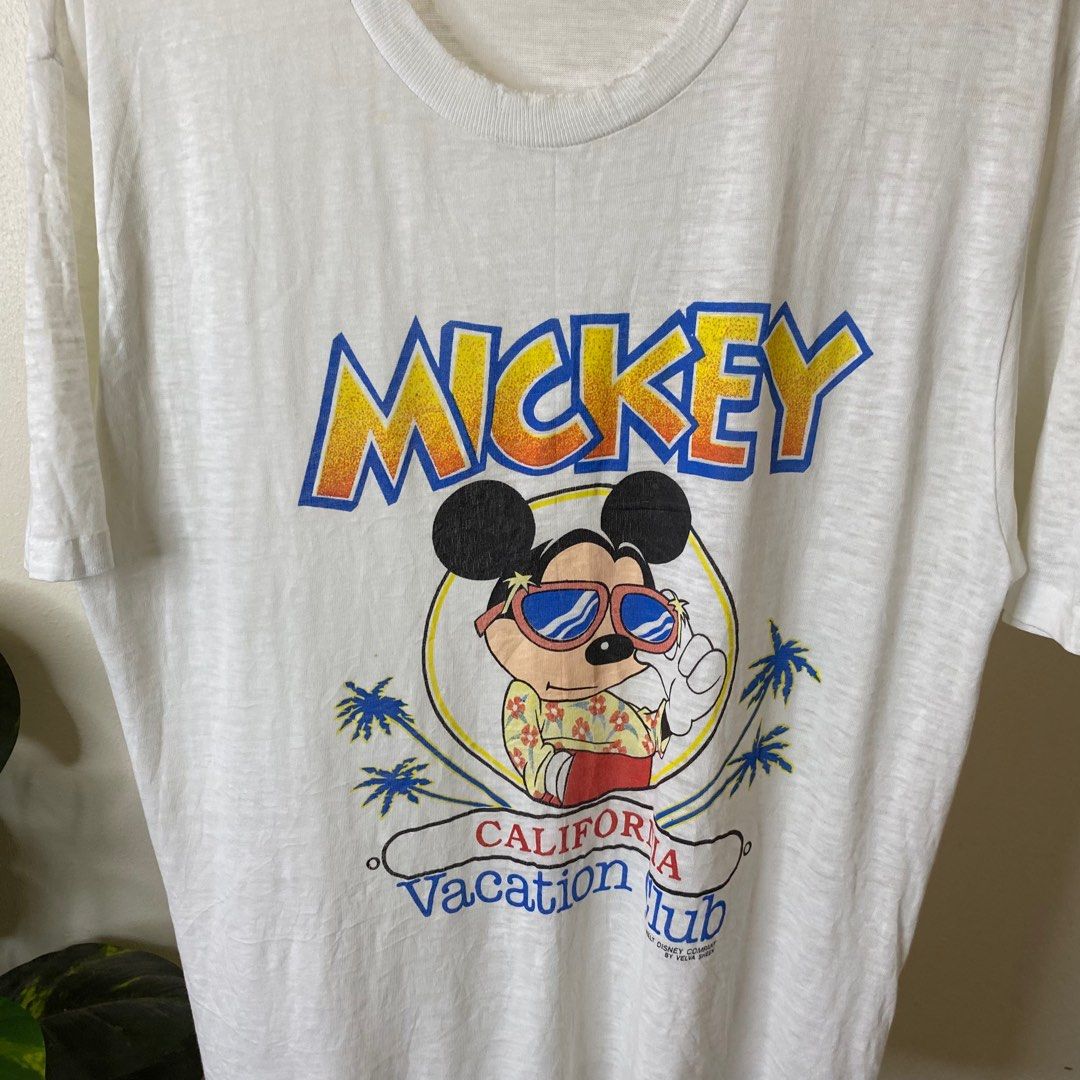Vintage 70s Disney Mickey Mouse Velva Sheen Paper Thin T Shirt Made in ...