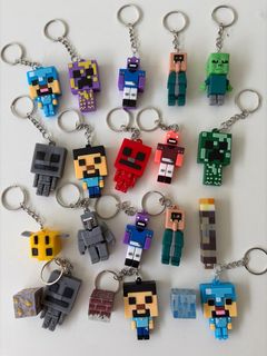 Minecraft LED Keychains - Creeper, Steve, Torch, Hobbies & Toys, Toys ...