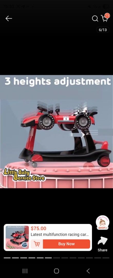 Multifunction Racing Car Baby Walker, Babies & Kids, Infant Playtime on ...