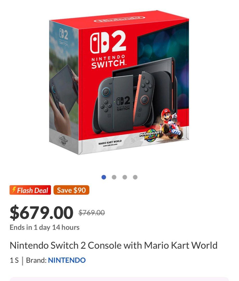 Nintendo Switch 2 Console with Mario Kart World, Video Gaming, Video ...