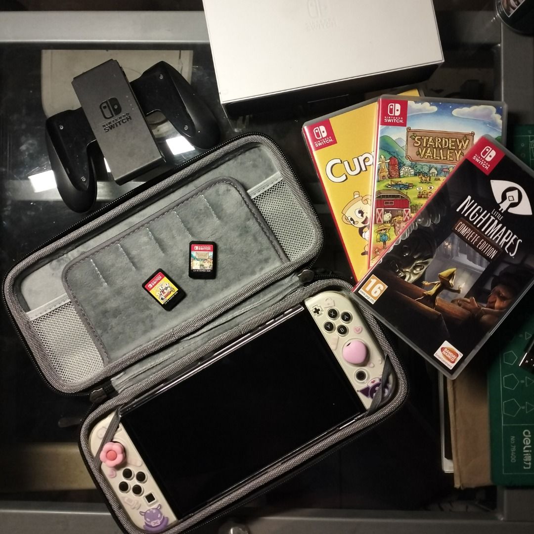 Nintendo Switch OLED – Complete Set | No Drift | With Games, Video ...