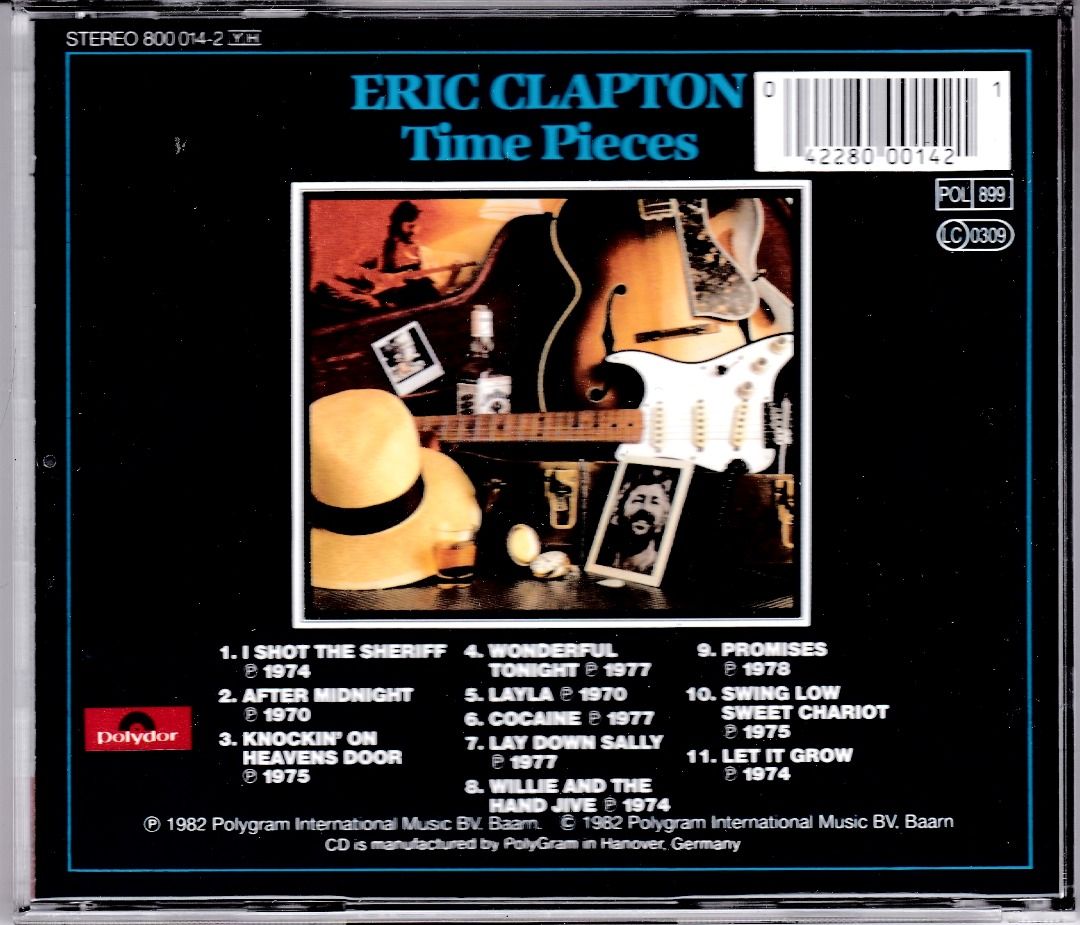 Ori CD - ERIC CLAPTON - Time Pieces BEST OF [1982] (3rd) NEW NOT SEALED ...