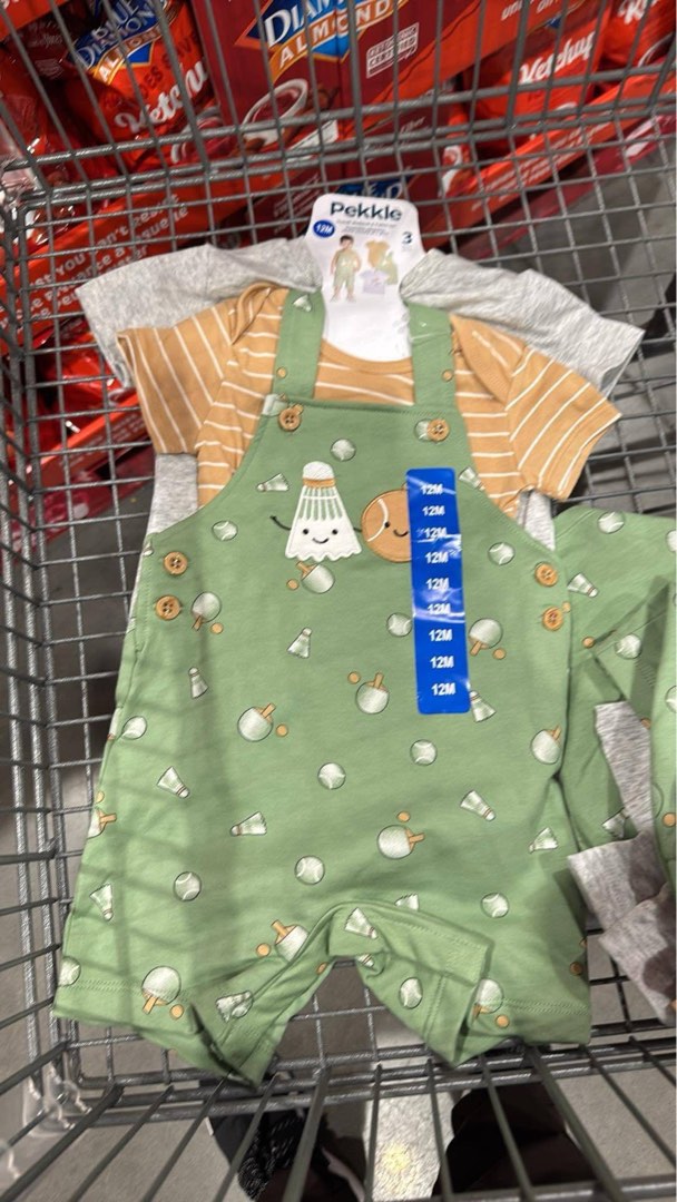 Pekkle Overall Bodysuit & T-Shirt Set 👶🧡, Babies & Kids, Babies & Kids ...