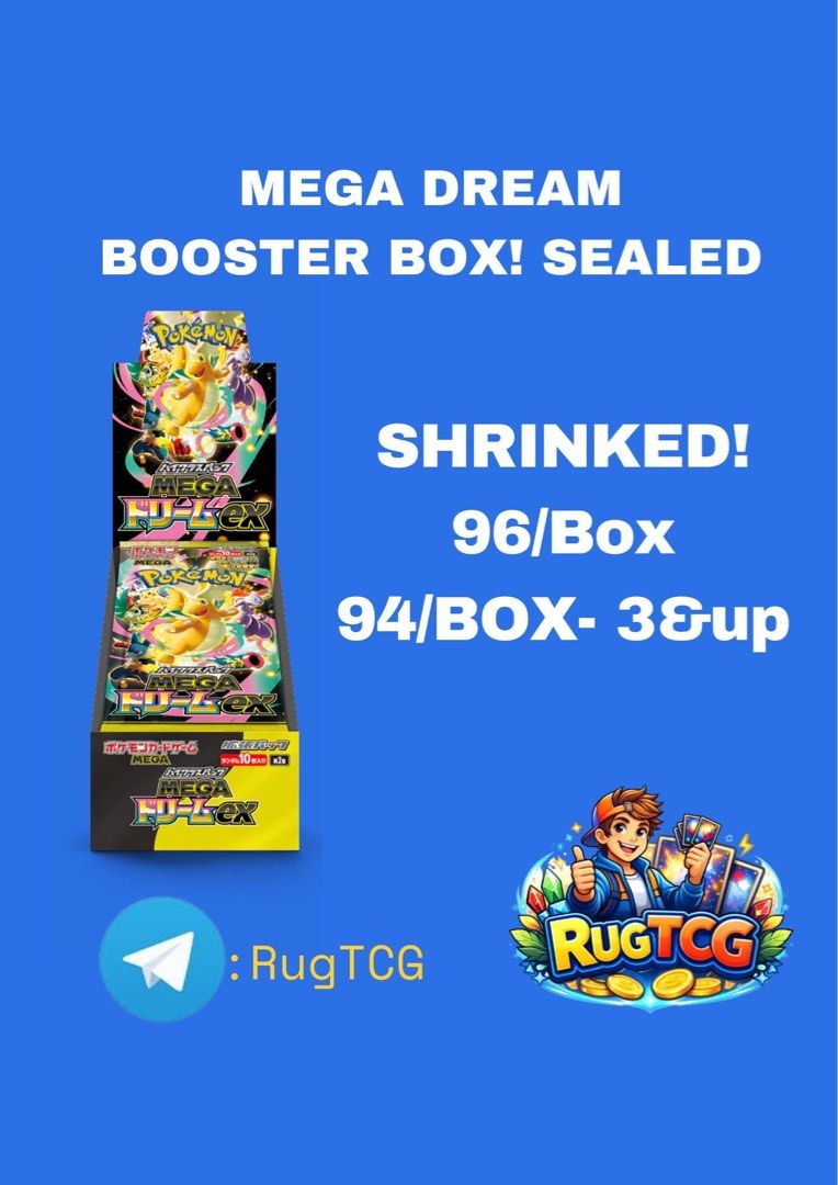 Pokemon Mega Dream Booster Box - Sealed, Hobbies & Toys, Toys & Games ...